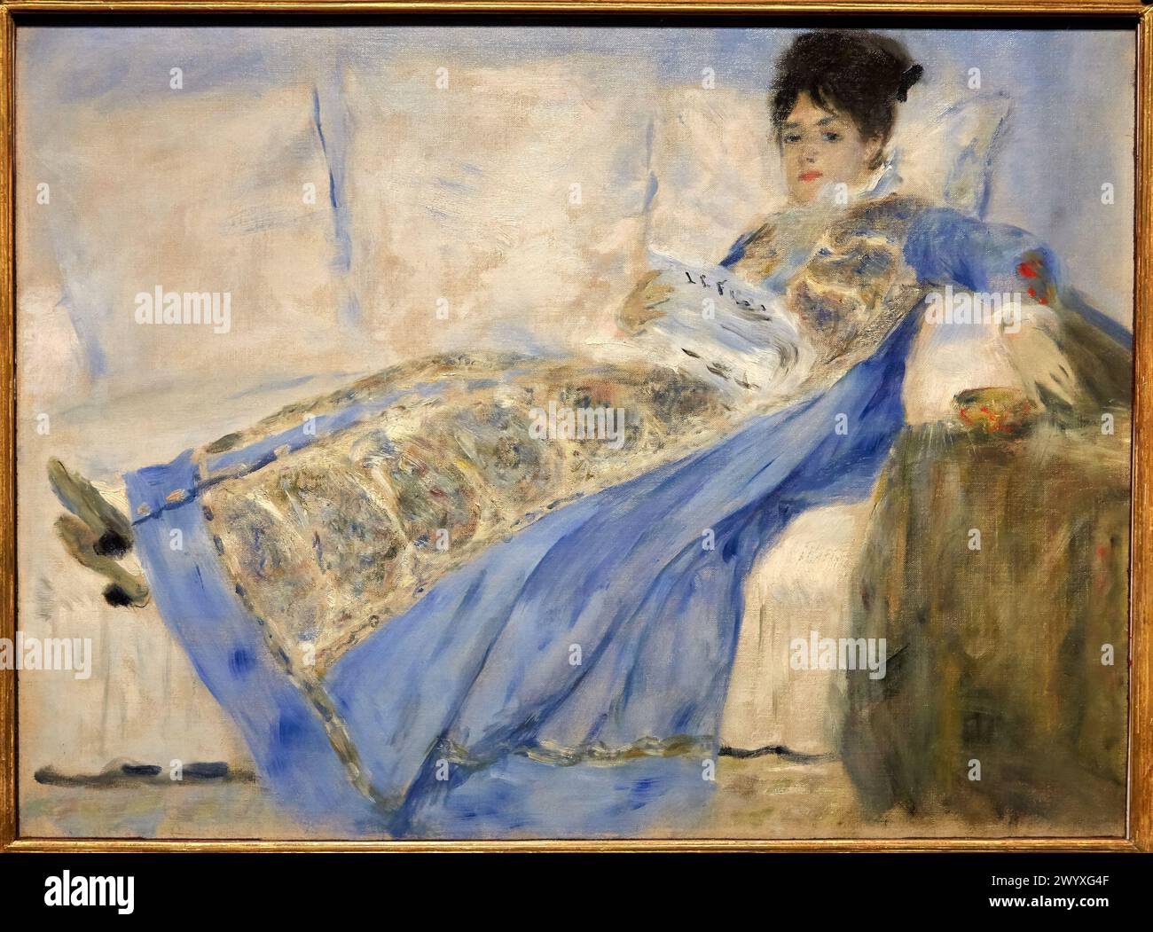 "Portrait of Monet's Woman", Madame Monet on a Divan, 1872, Pierre ...