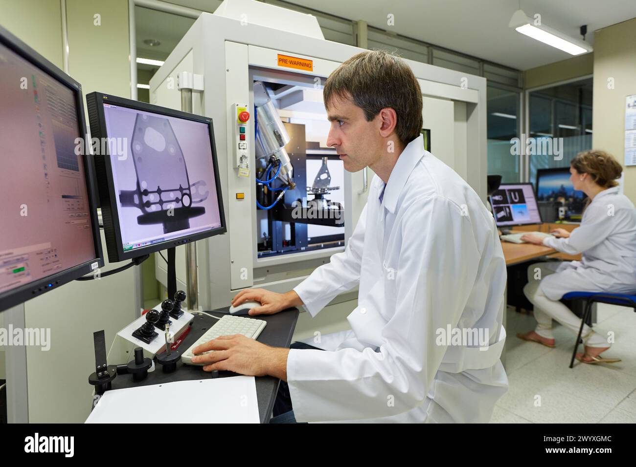 XTH 225. Computed tomography system. Industrial X-ray. Technicians ...
