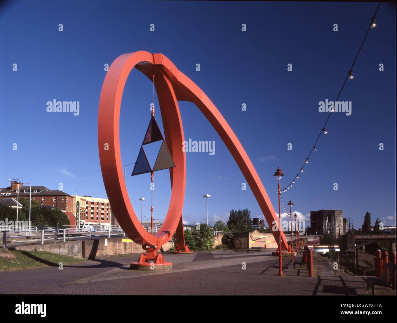 The Steel Wave sculpture by artist Peter Fink stands on the banks of ...