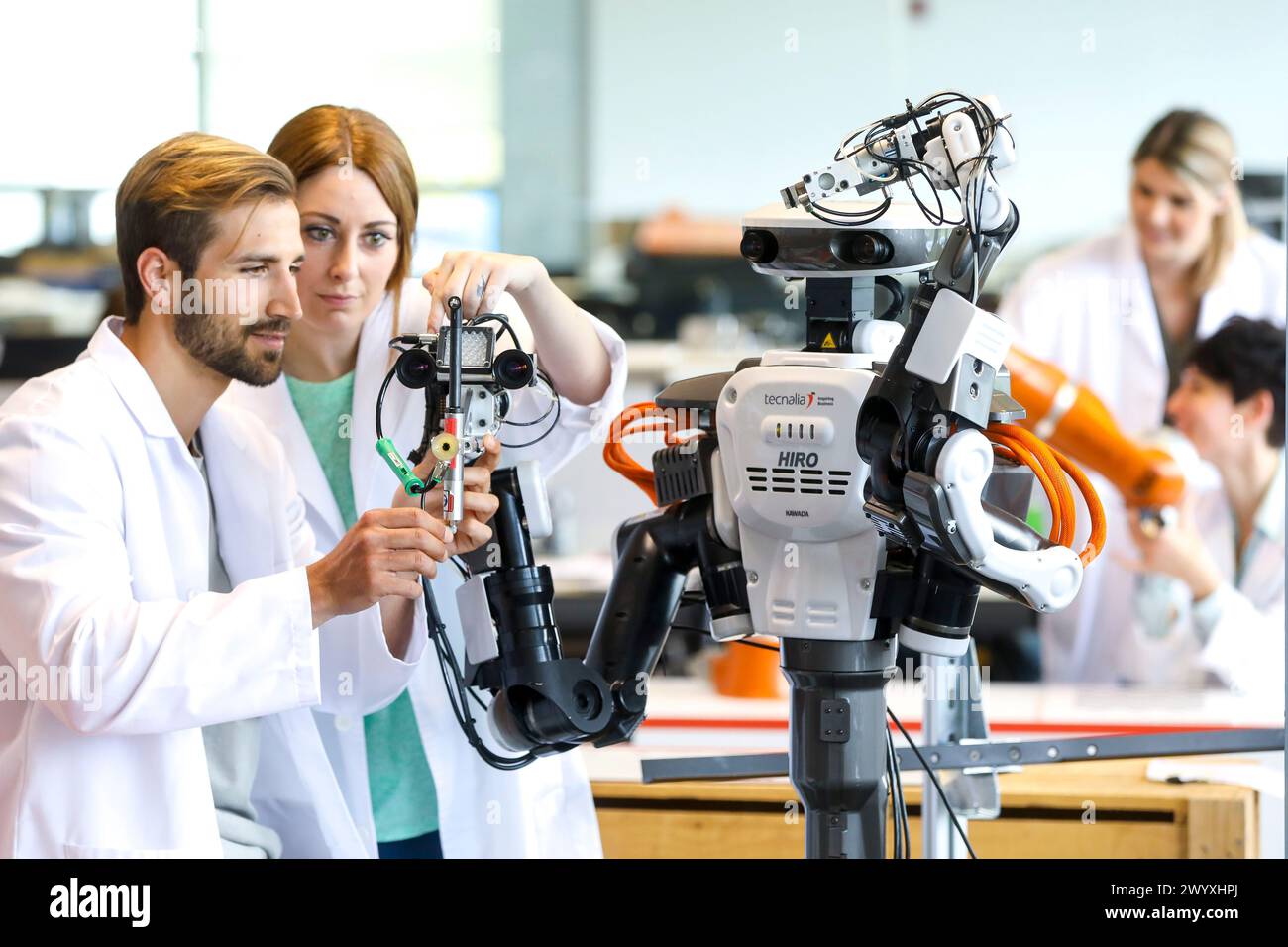 Robot with two arms for flexible robotics. Humanoid robot for ...