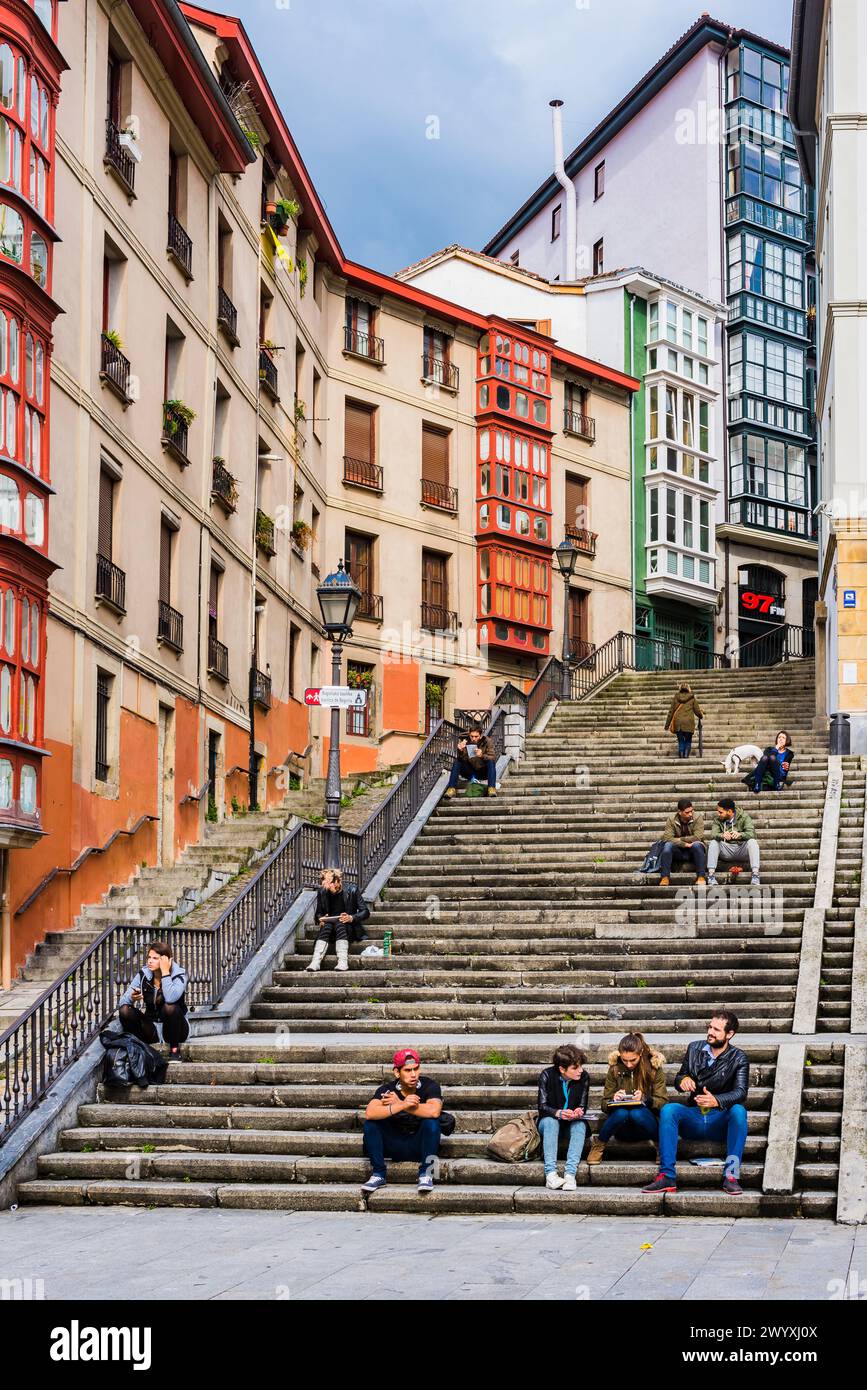 The Calzadas de Mallona are stairs built in 1745 that connect the old ...