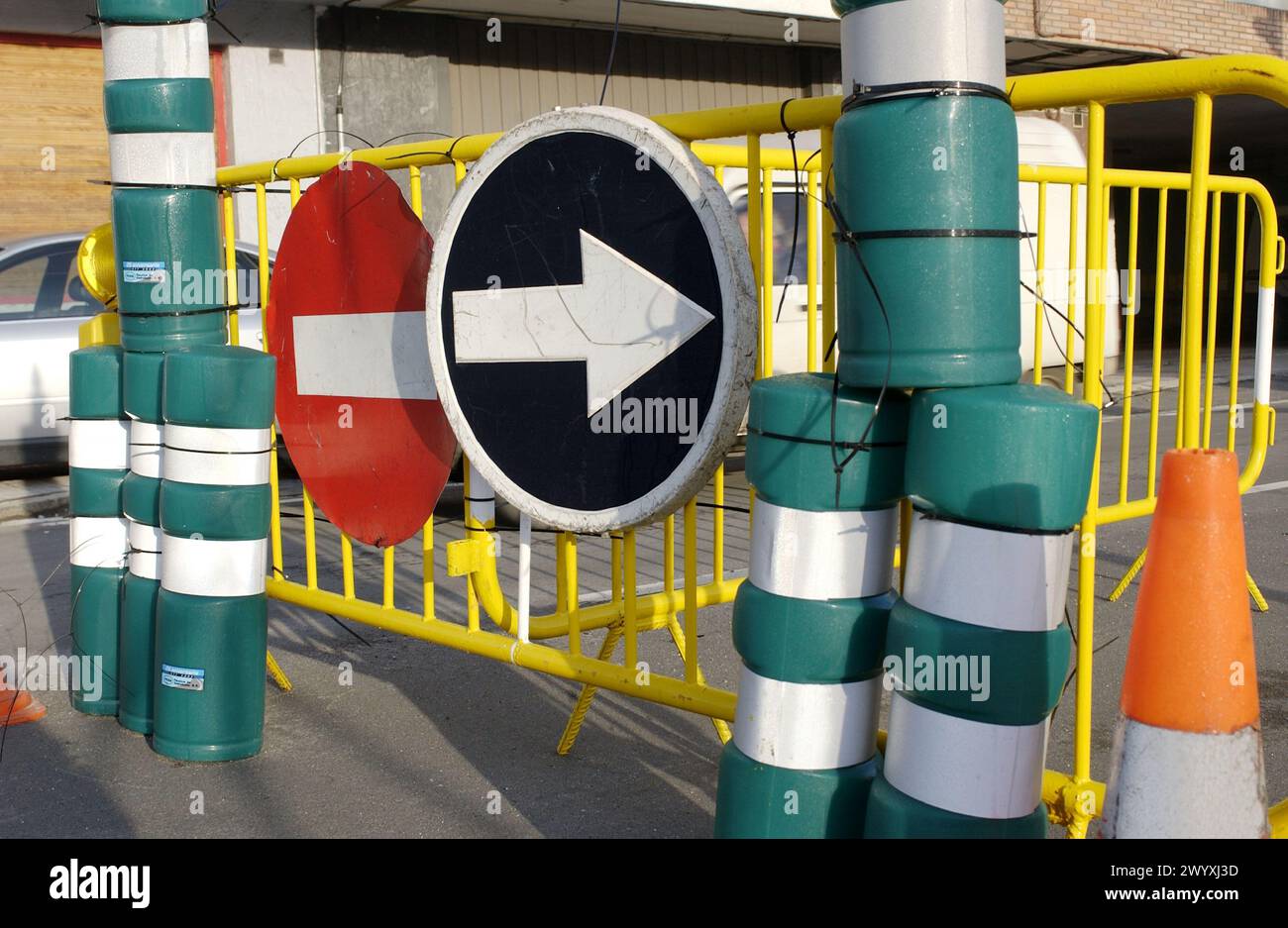 Temporary obstacles hi-res stock photography and images - Alamy