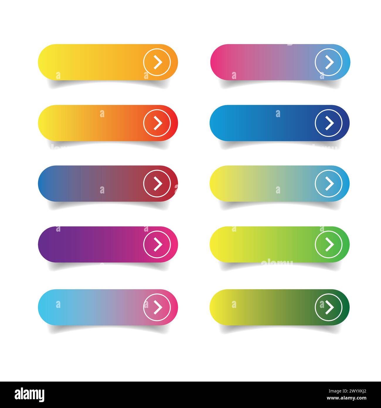 Empty web button set vector Stock Vector Image & Art - Alamy