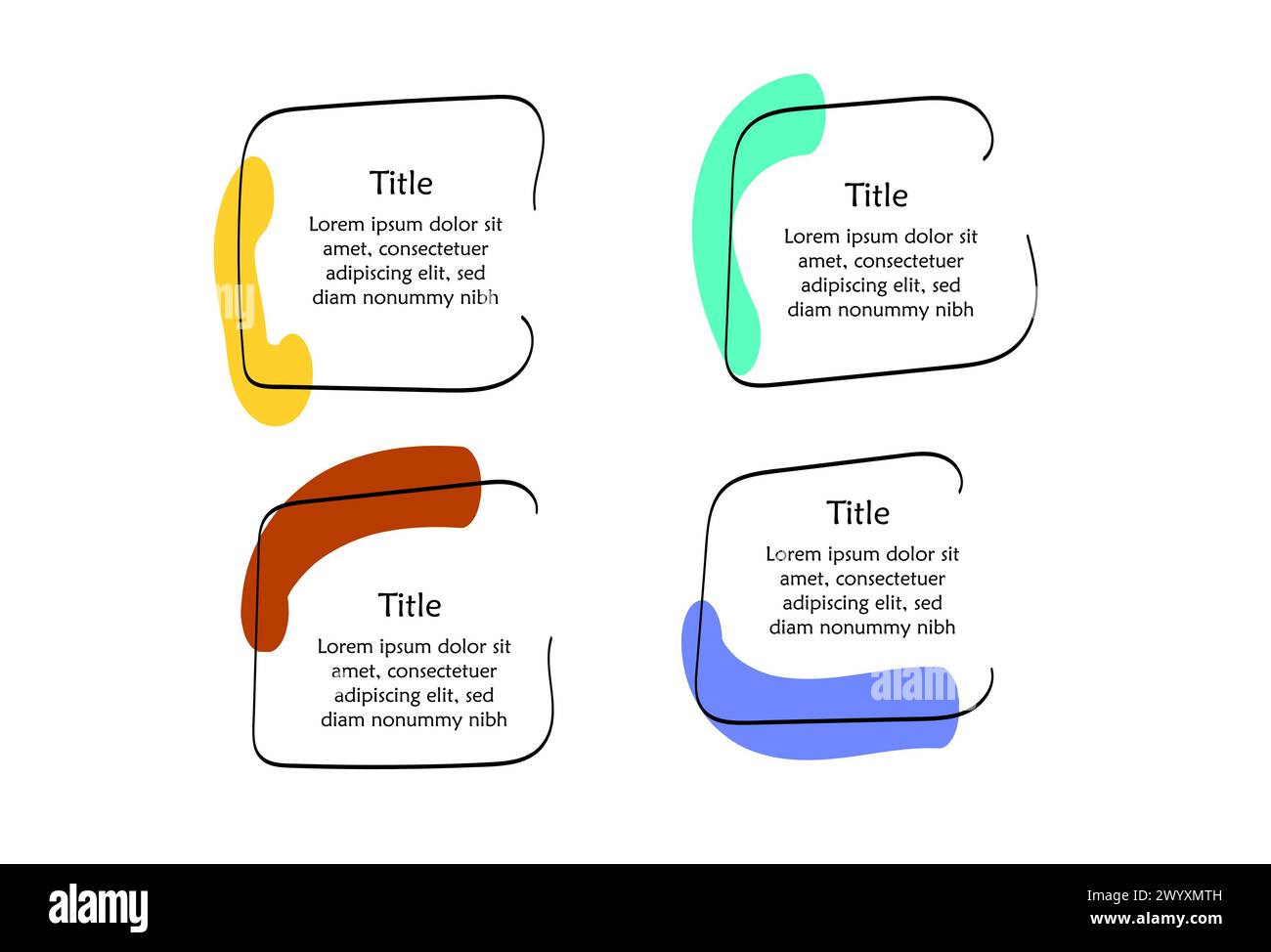 Hand drawn free form abstract shapes for text background Stock Vector ...