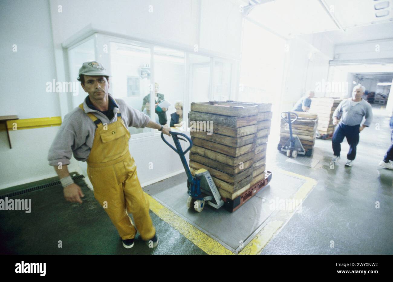 Man with barrow of fish hi-res stock photography and images - Alamy