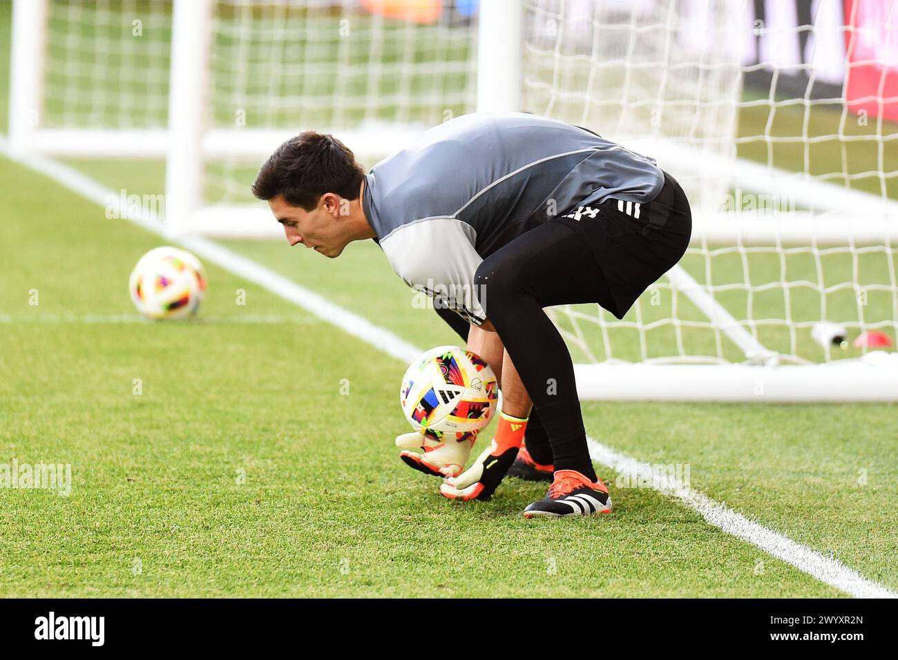 April 6, 2024: Columbus Crew goalkeeper Patrick Schulte (28) makes the ...