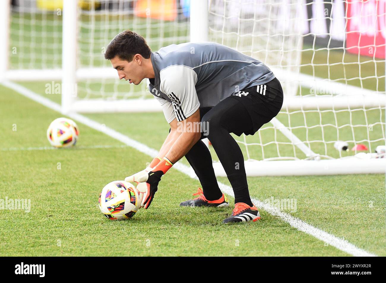 April 6, 2024: Columbus Crew goalkeeper Patrick Schulte (28) makes the ...