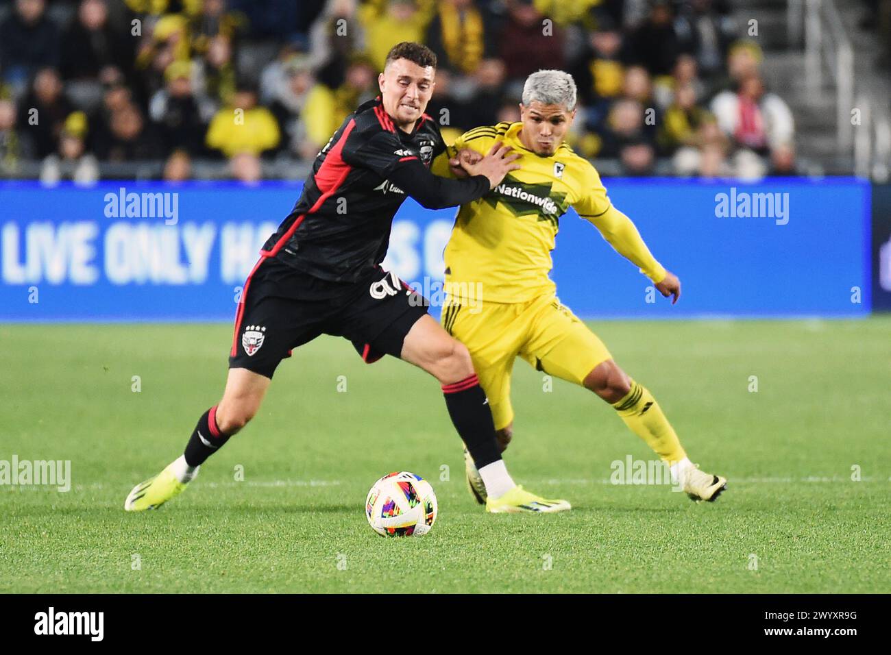 April 6, 2024: D.C. United defender Christopher McVey (97) fights for ...