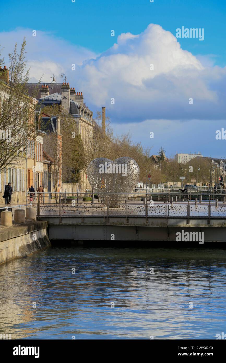 Canal de Trevois, Troyes, Departement Aube, Region Grand Est ...
