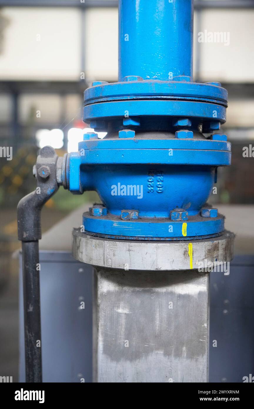 Taps, Pipes for industrial cooling water Stock Photo - Alamy