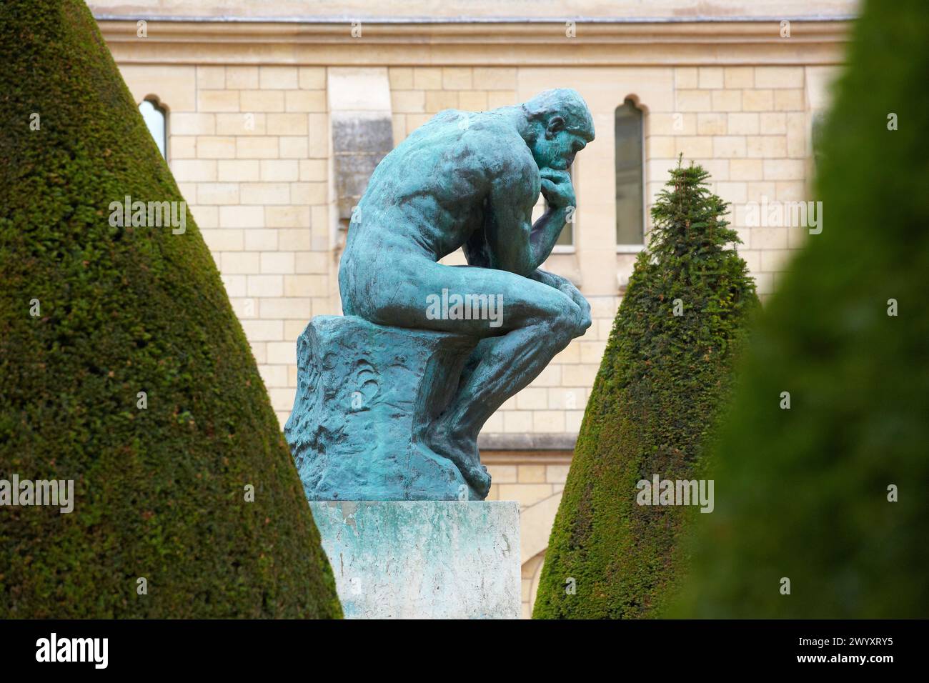 The Thinker, sculpture by Auguste Rodin. Rodin Museum. Paris. France ...
