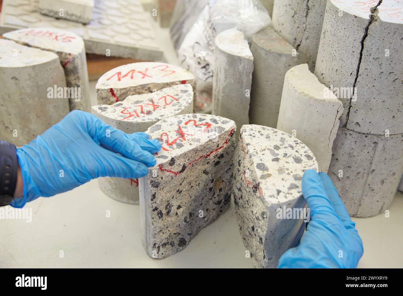 Samples of concrete, Research on building materials, Tecnalia Research ...