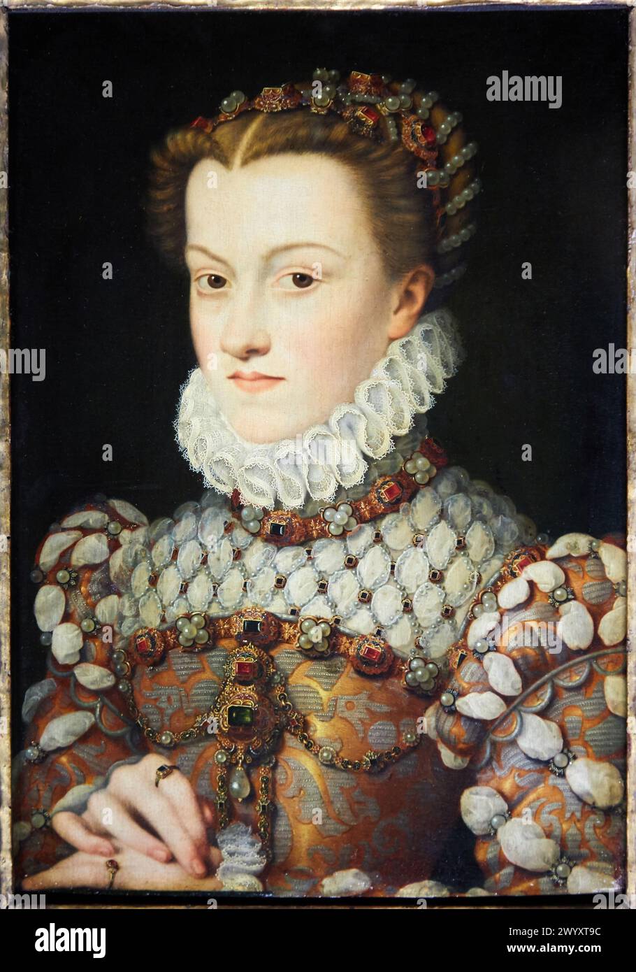 "Portrait of Elisabeth of Austria, queen of France from 1571 to 1574 ...