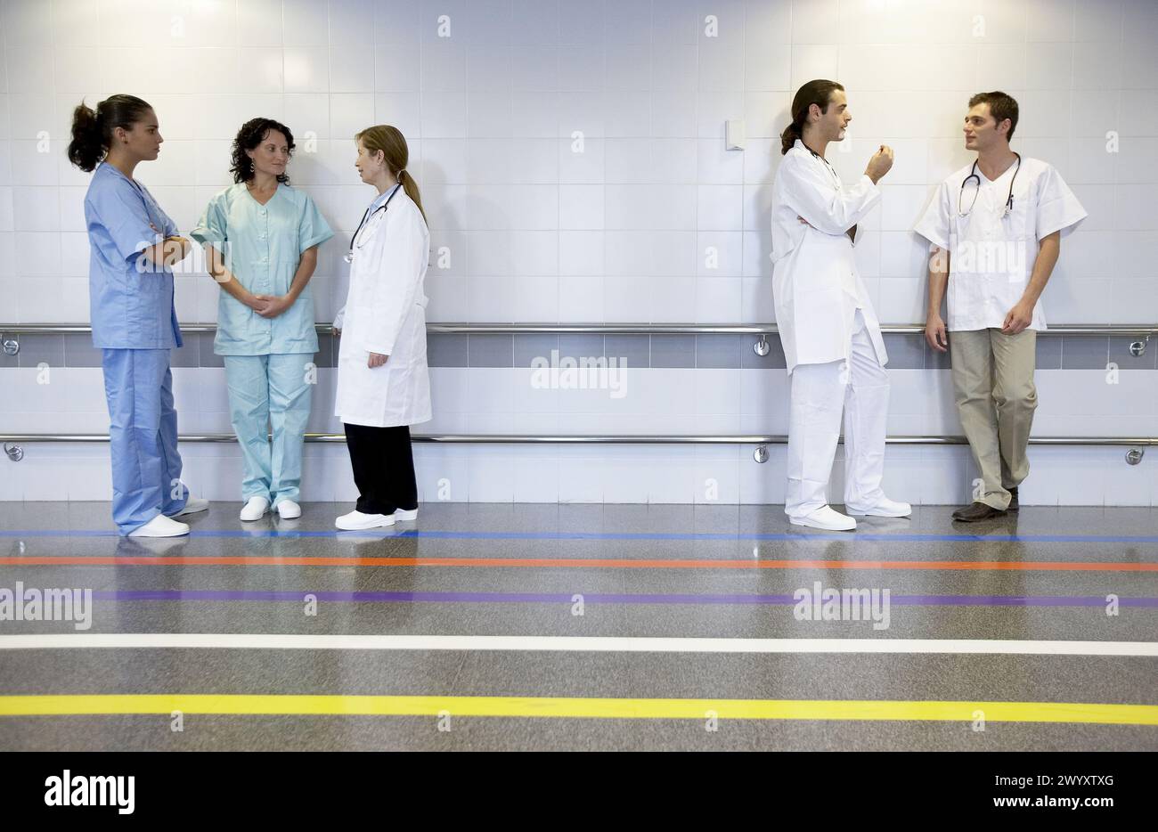 Doctors and nurses in the department of medical imaging for diagnosis ...