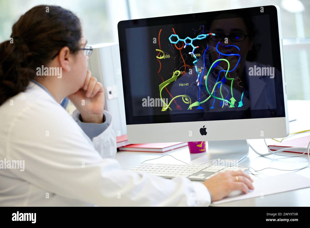 Docking, 3D computational model to simulate the molecular dynamics of proteins to develop new ...