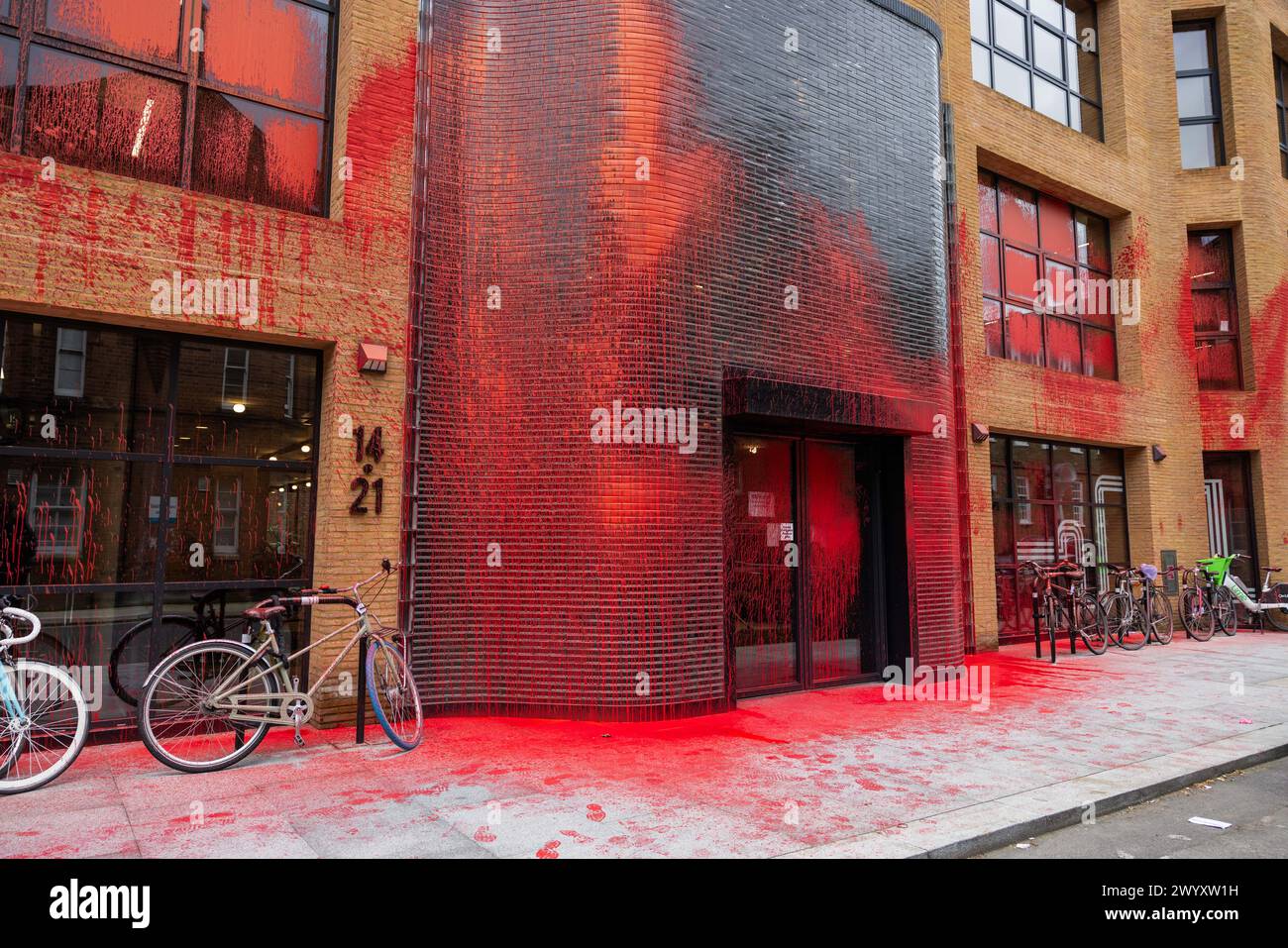 London, UK. 08 APR, 2024. Pro Palestine and members of Just Stop oil ...