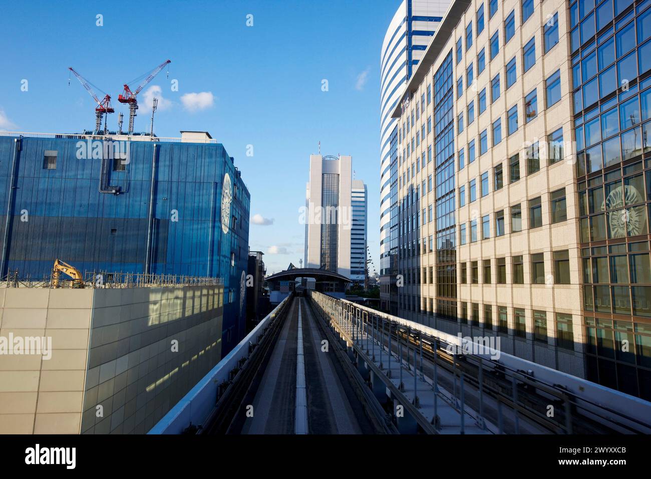 Takeshiva, Yurikamome line, Monorail train, Tokyo, Japan Stock Photo ...