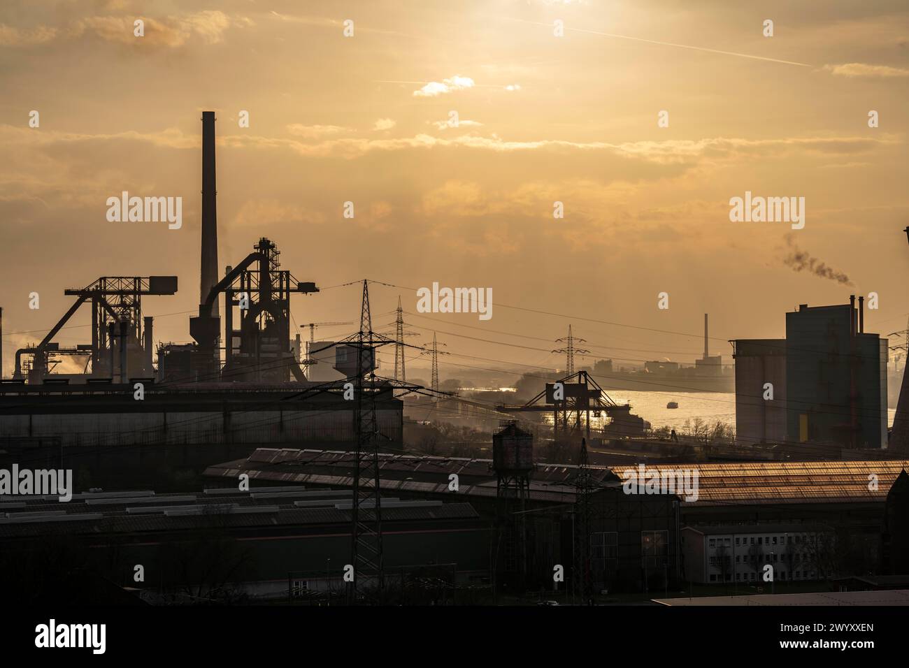 Steel works, Hüttenwerke Krupp-Mannesmann, HKM in Duisburg-Hüttenheim ...