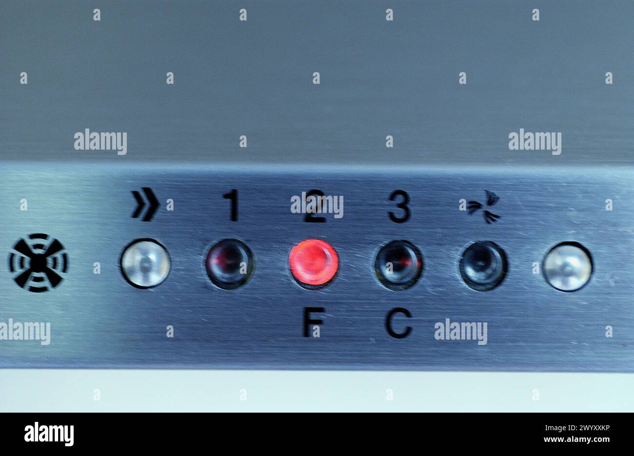 Controls of a stove extractor hood Stock Photo - Alamy