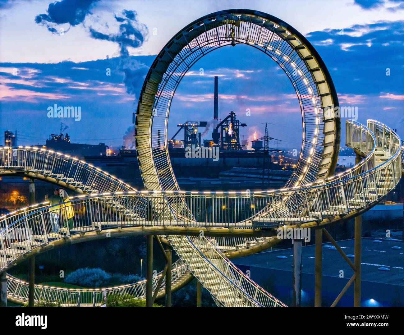 Steel works, Hüttenwerke Krupp-Mannesmann, HKM in Duisburg-Hüttenheim ...