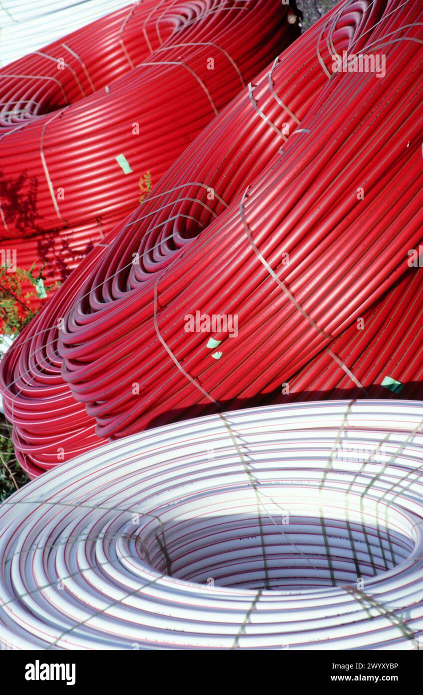 Fiber optics, plastic tubes Stock Photo - Alamy