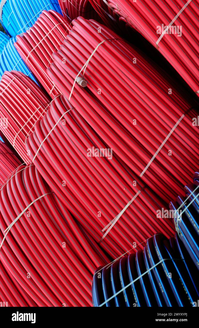 Fiber optics, plastic tubes Stock Photo - Alamy