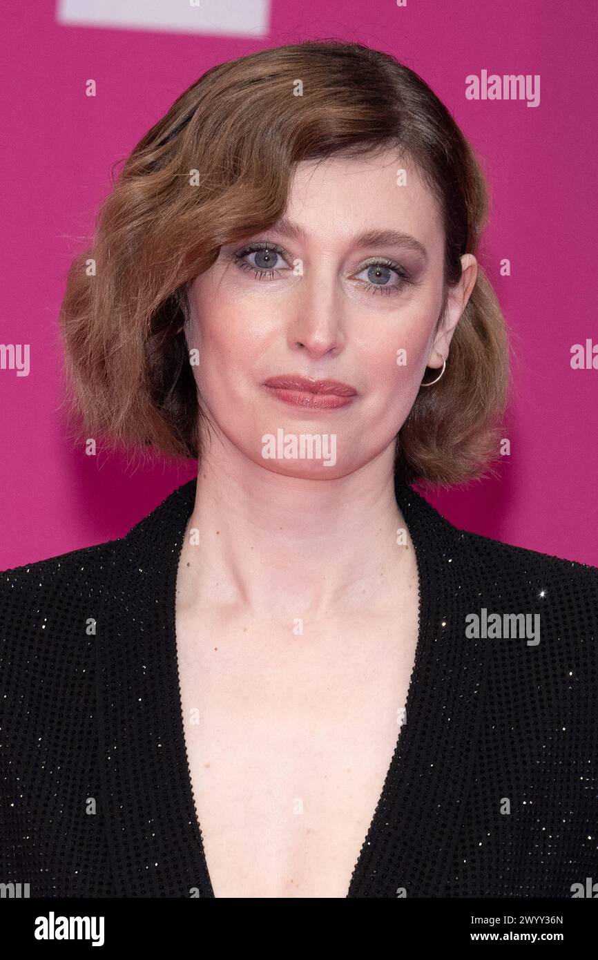Cannes, France. 08th Apr, 2024. Louise Coldefy attends the pink carpet ...