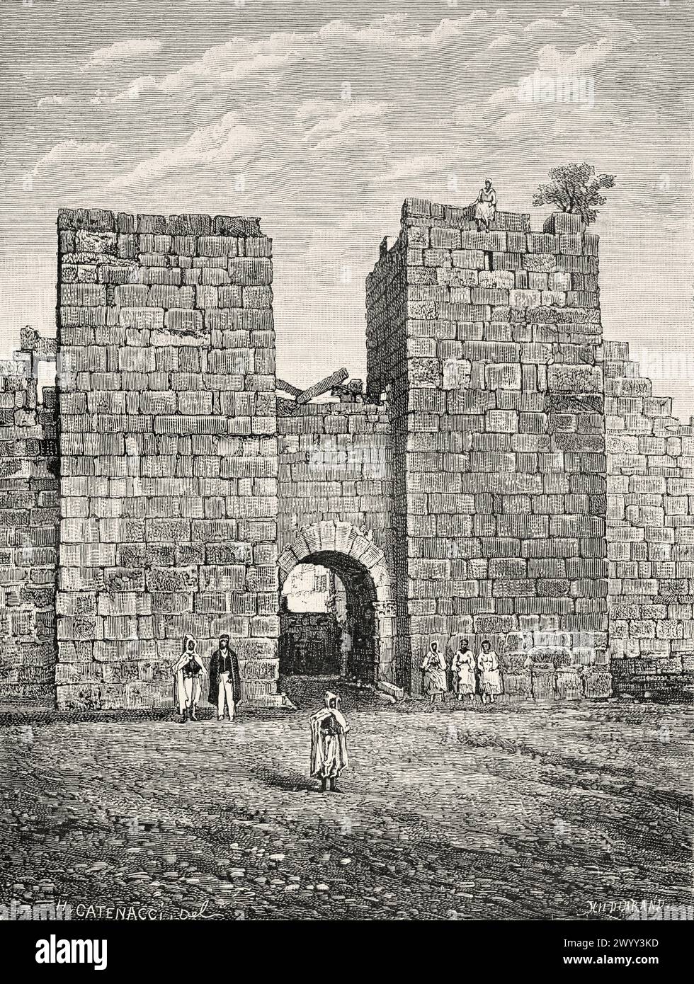 Salomon Door, Tebessa. Oran Province, Algeria. Africa. Drawing by H ...