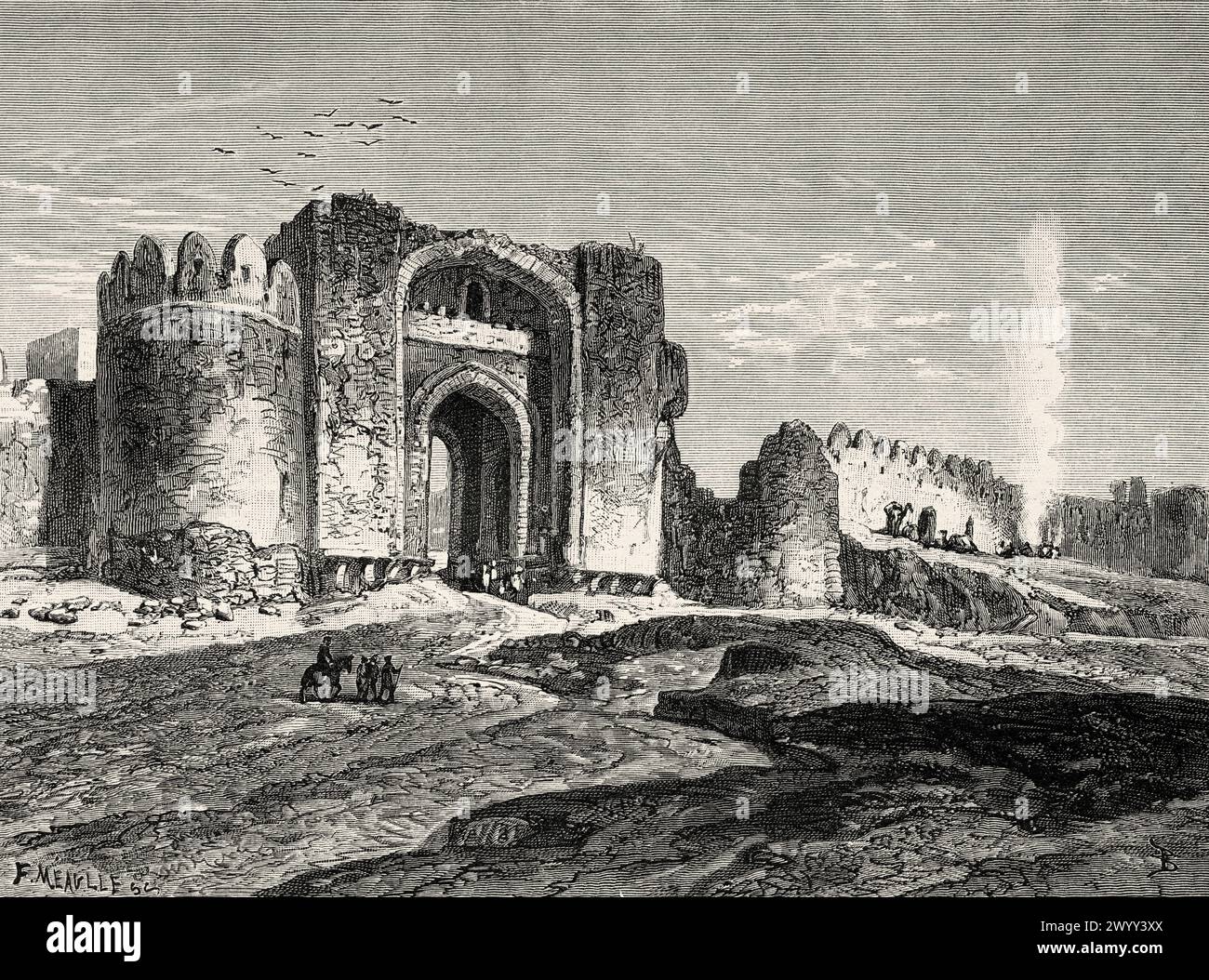 Attock Fort ruins built at Attock Khurd during the reign of Akbar from ...