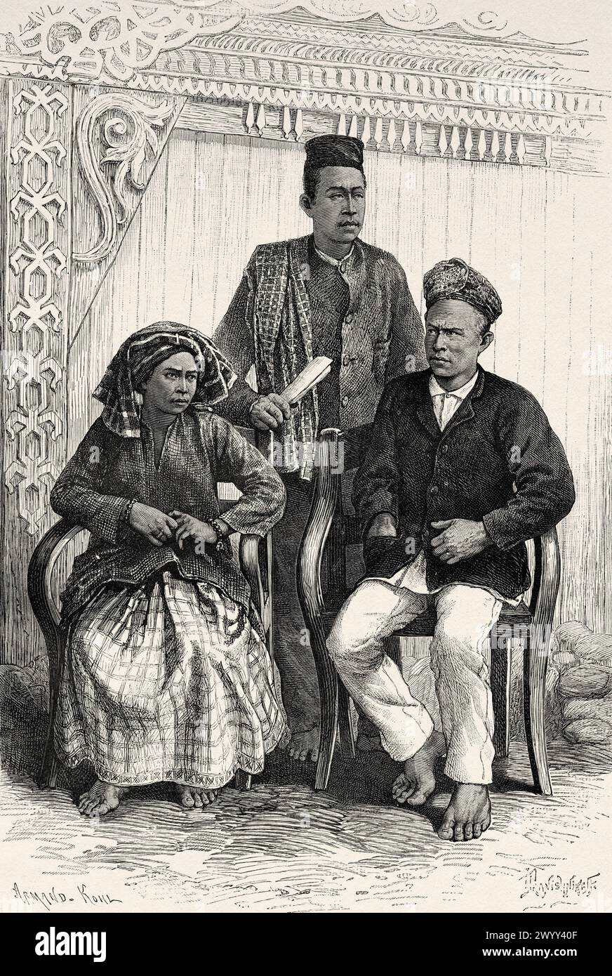 The coffee master his wife and the scribe of the expedition at Alahan ...