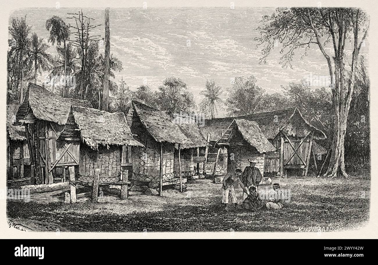 Rice granary at Loeboekgadang, Padangse Bovenlanden, Sumatra Island ...
