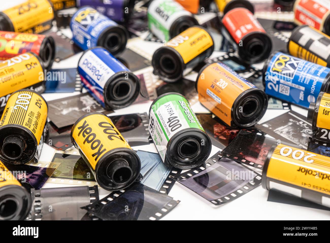 Sibiu, Romania - April 07, 2024. Empty 35mm film canisters from ...