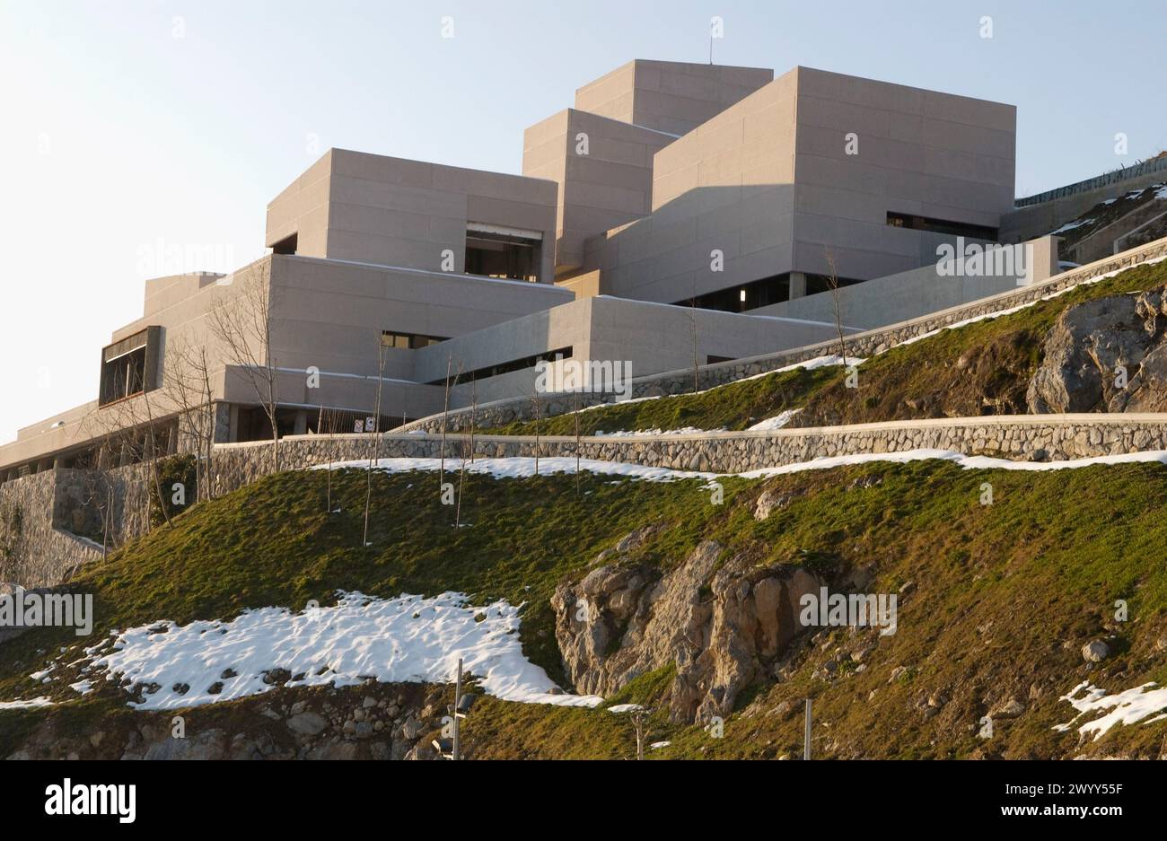Santa María de Arantzazu temple. Guipúzcoa. Spain Stock Photo - Alamy