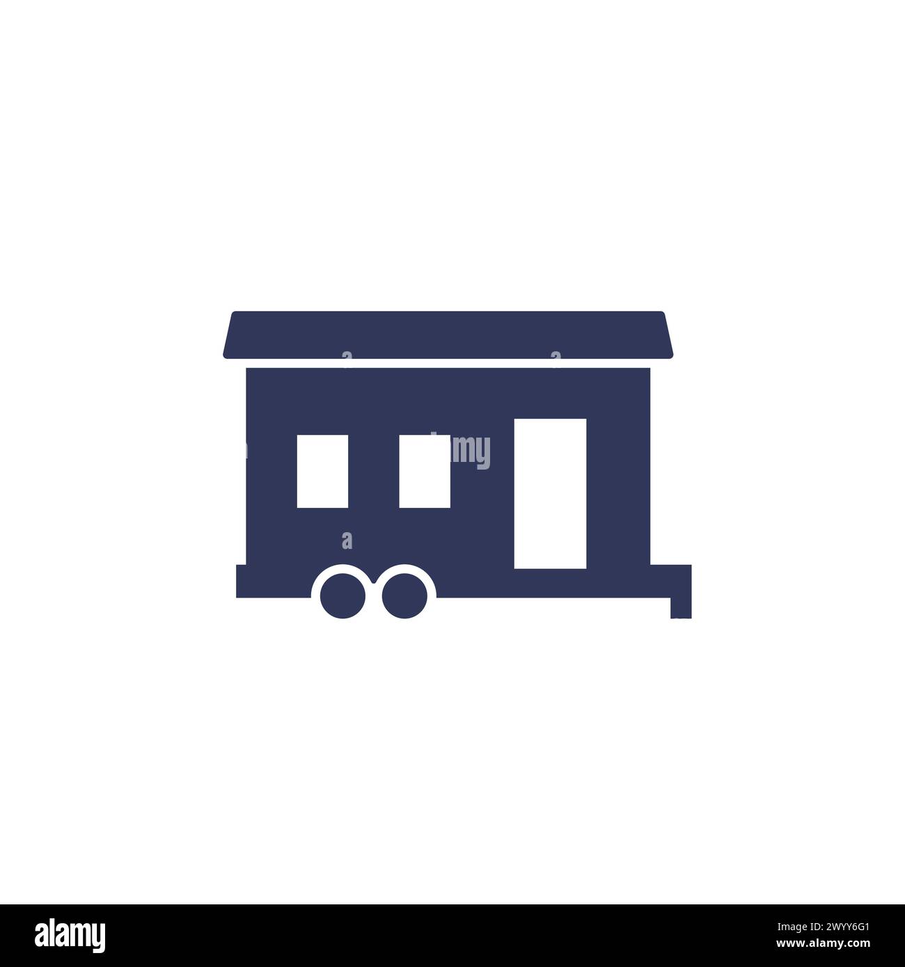 Trailer home on wheels Cut Out Stock Images & Pictures - Alamy