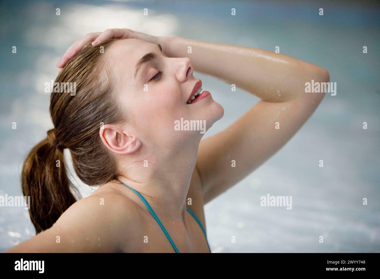 Therapeutic seawater pool (33ºC) with hydrojet, underwater massage jets ...