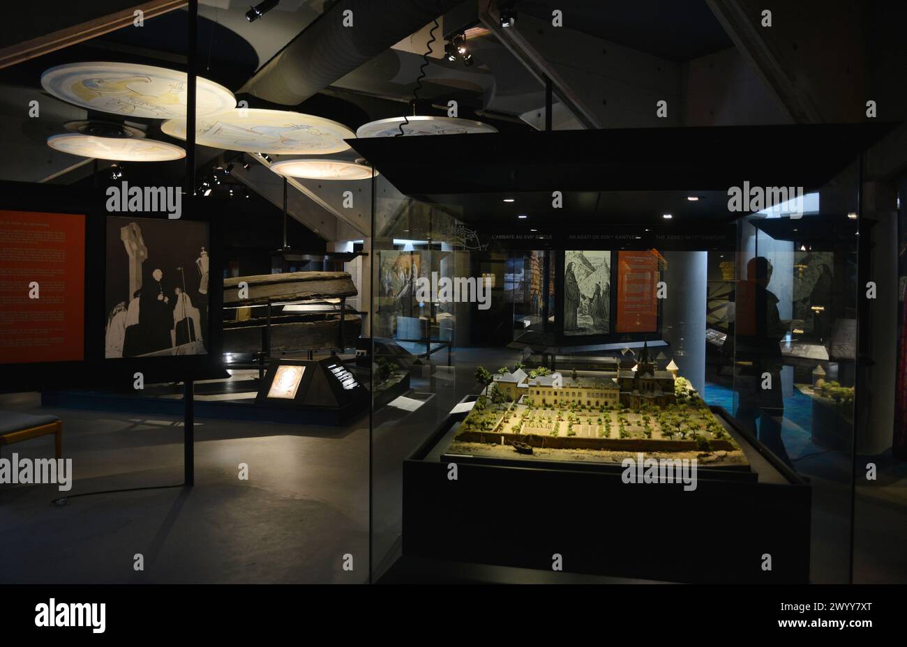 Landevennec, France, museum of the ancient Abbey, interior view Stock ...