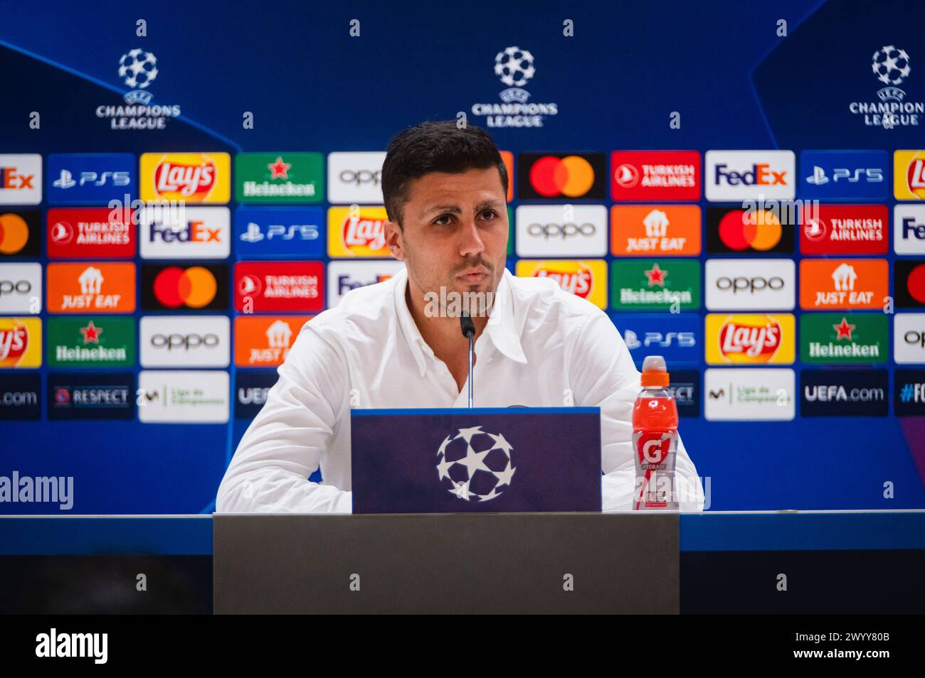 Madrid, Madrid, Spain. 8th Apr, 2024. Rodrigo Hernandez Cascante (Rodri ...