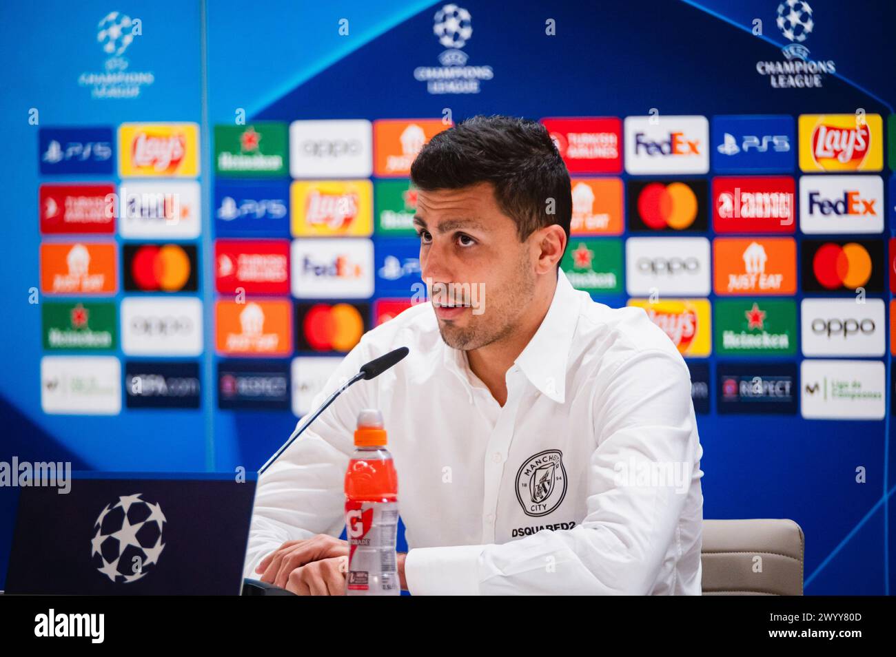 Madrid, Madrid, Spain. 8th Apr, 2024. Rodrigo Hernandez Cascante (Rodri ...