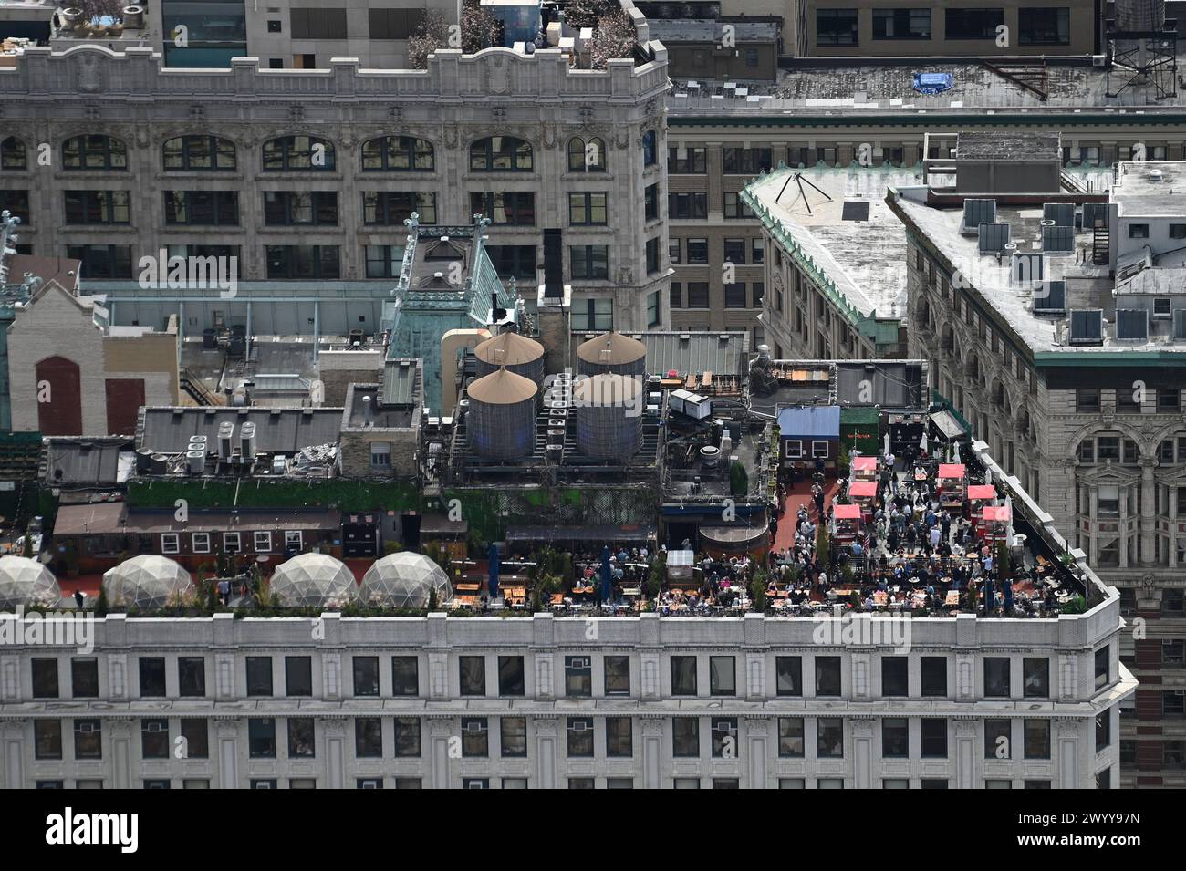 New York, USA. 08th Apr, 2024. Seen rom the 86th floor Observation deck ...