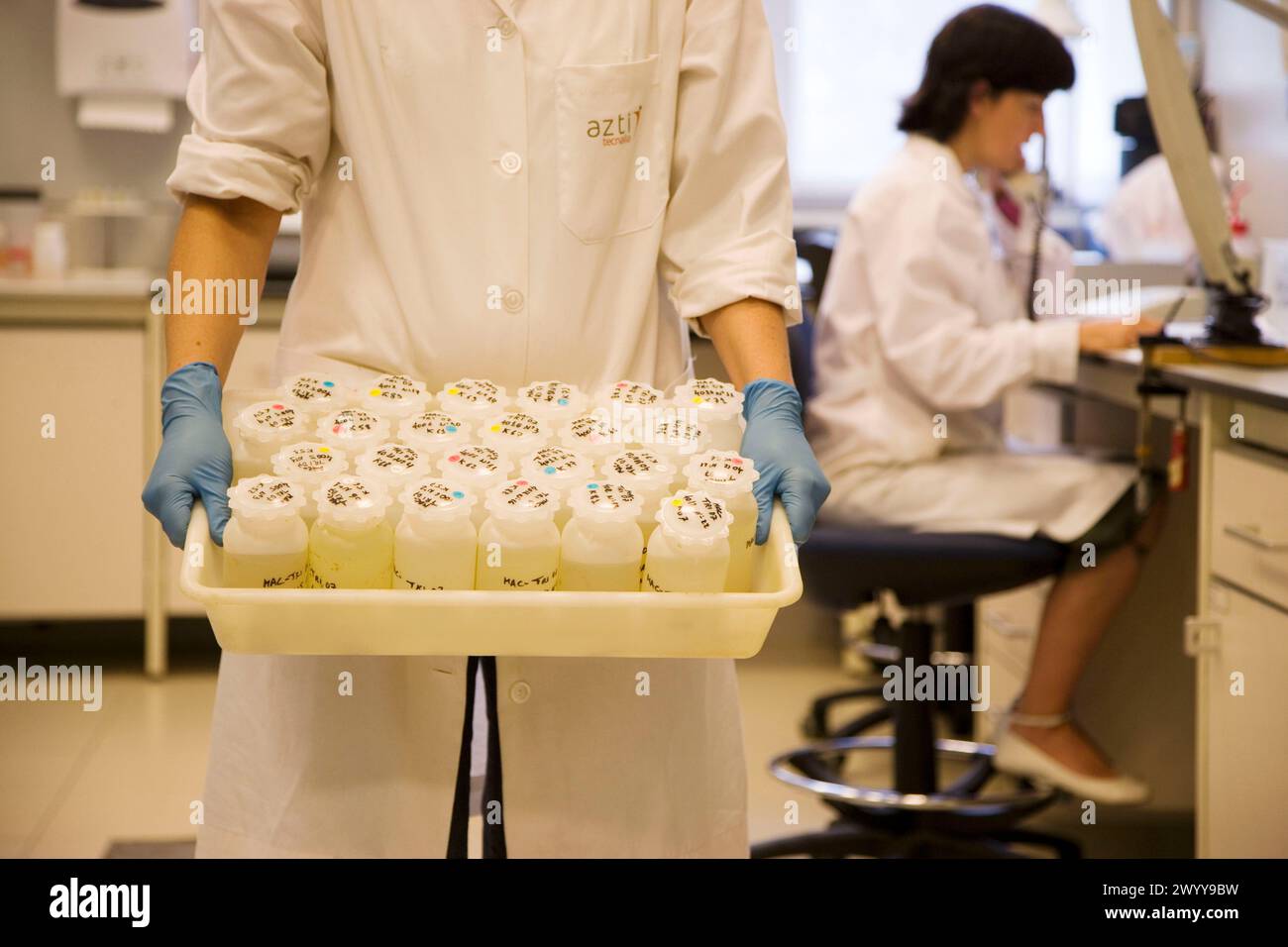 Water samples. Plankton laboratory. AZTI-Tecnalia. Technological Centre ...