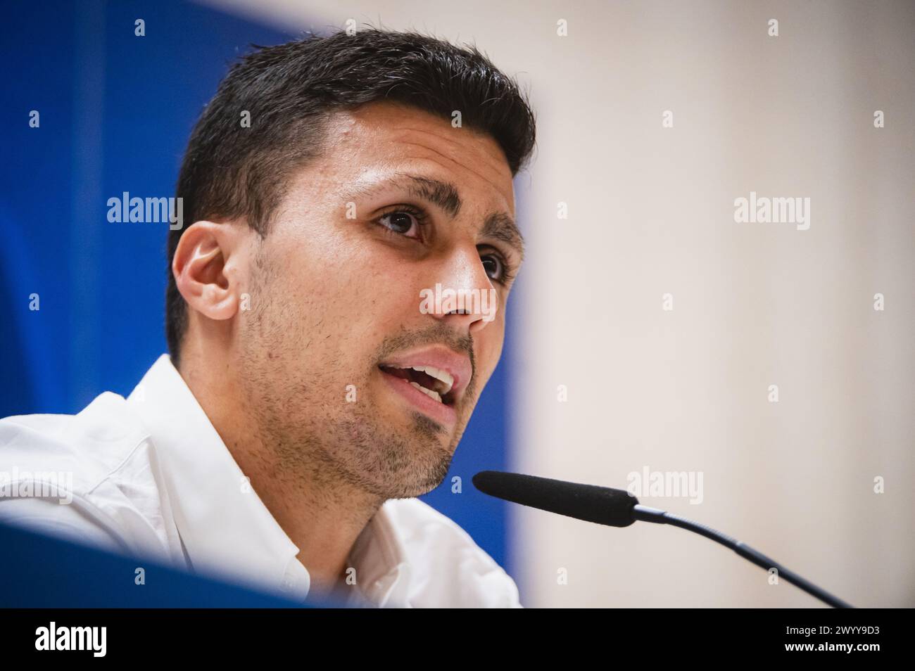Madrid, Spain. 08th Apr, 2024. Rodrigo Hernandez Cascante (Rodri) of ...