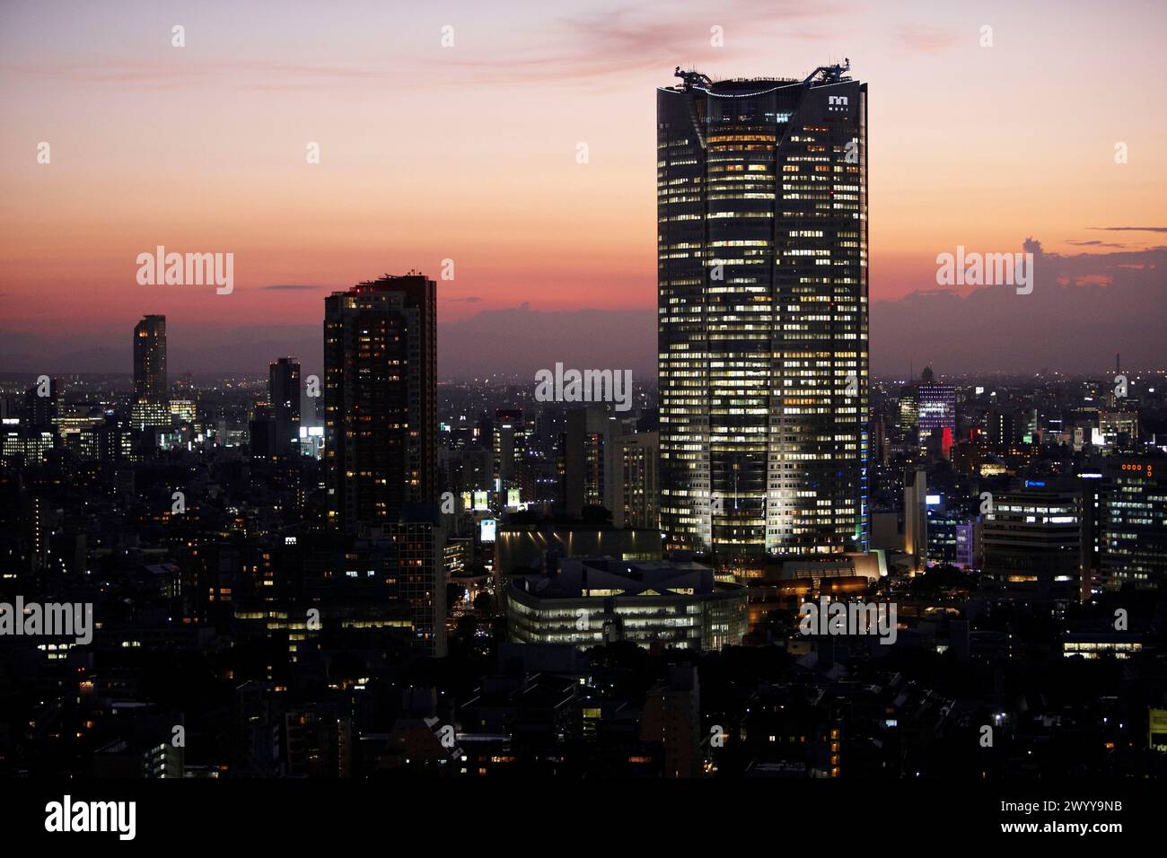 Roppongi Hills Mori Tower, City view from Tokyo Tower, Tokyo, Japan ...