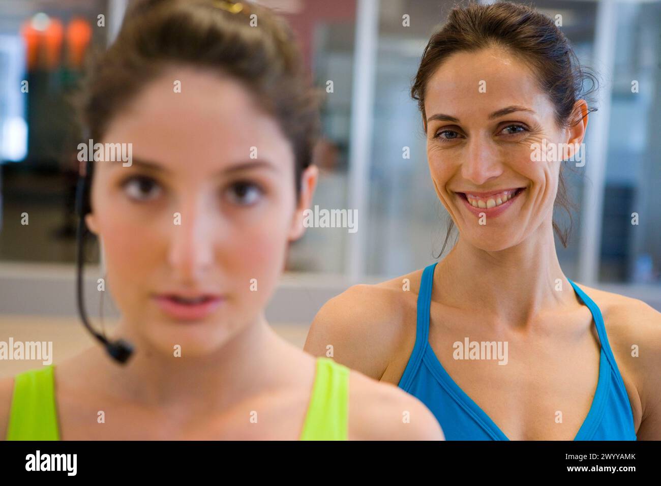 Female sports trainer microphone woman hi-res stock photography and ...