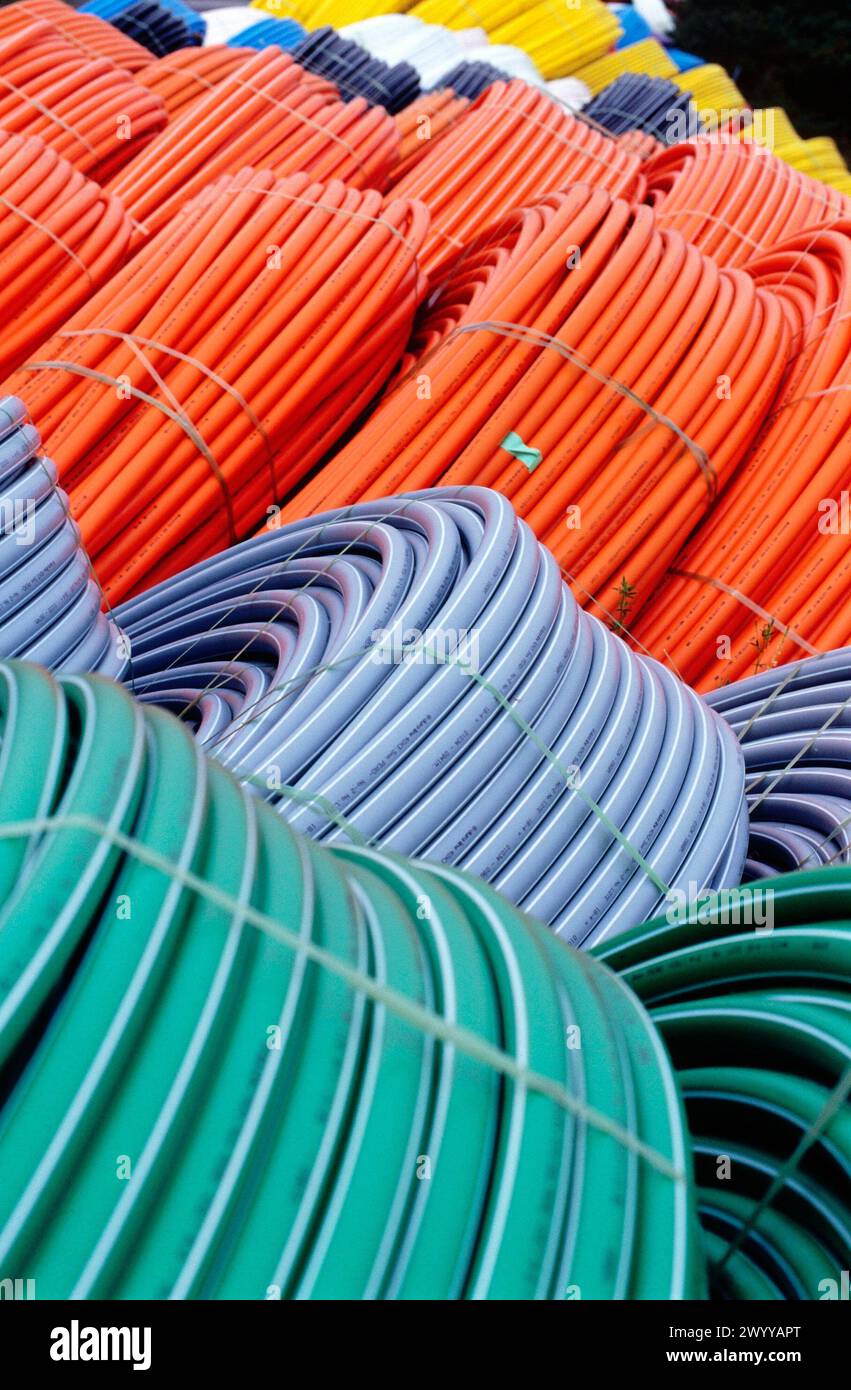 Fiber optics, plastic tubes Stock Photo - Alamy