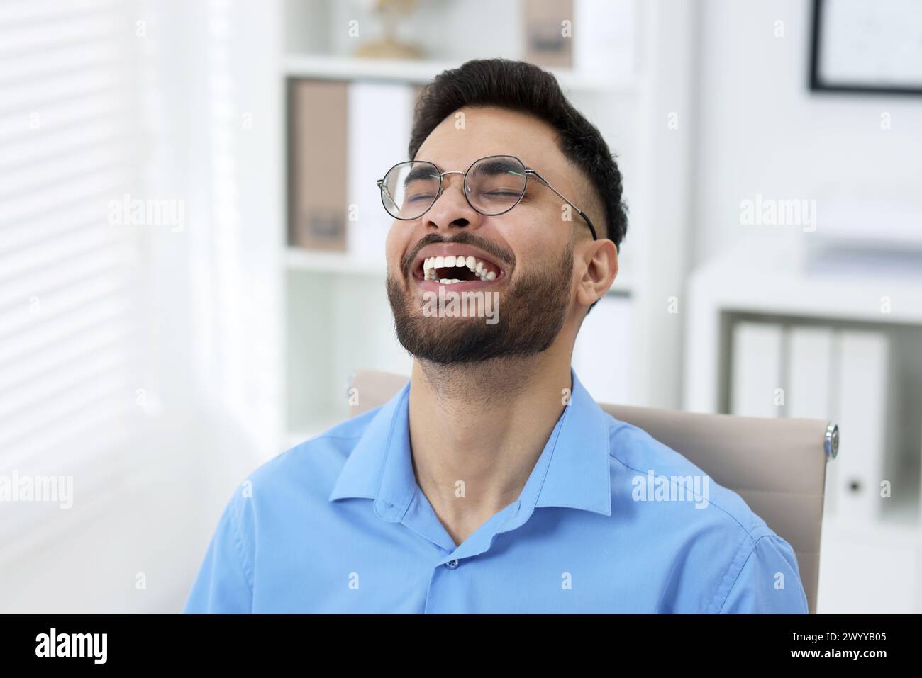 Portrait overjoyed indian man hi-res stock photography and images - Alamy