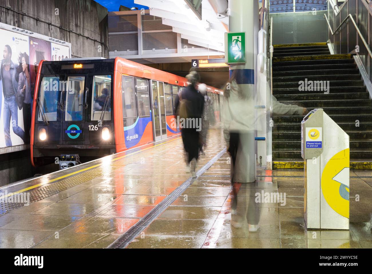 London, UK. 8th April 2024. DLR trains are running good services when ...