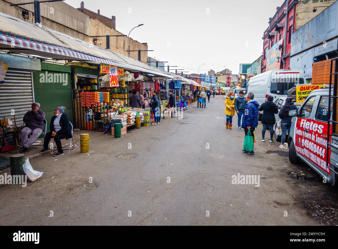 Santiago, Chile, September 18, 2022: Morning scene at La Vega Central ...