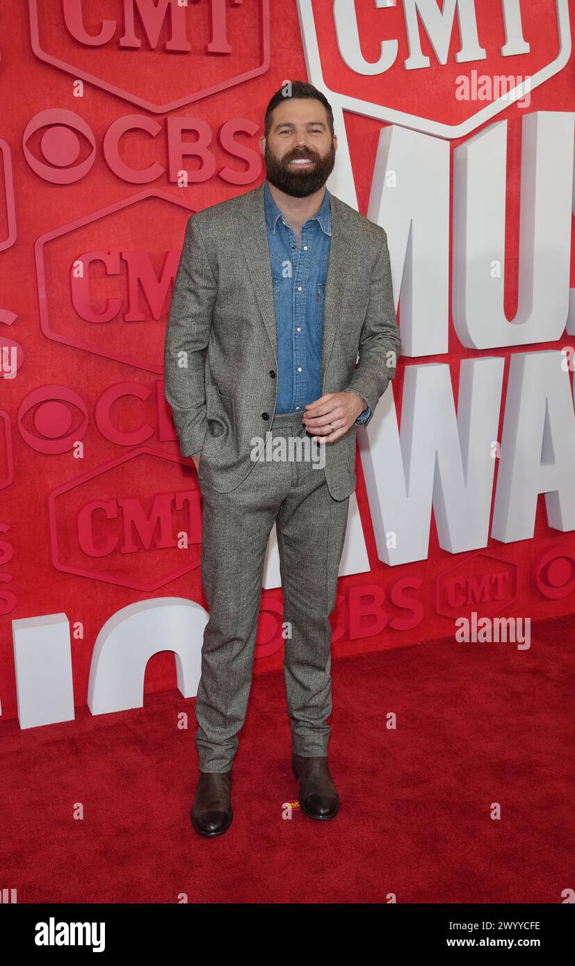 Jordan Davis attends the 2024 CMT Music Awards at Moody Center on April ...