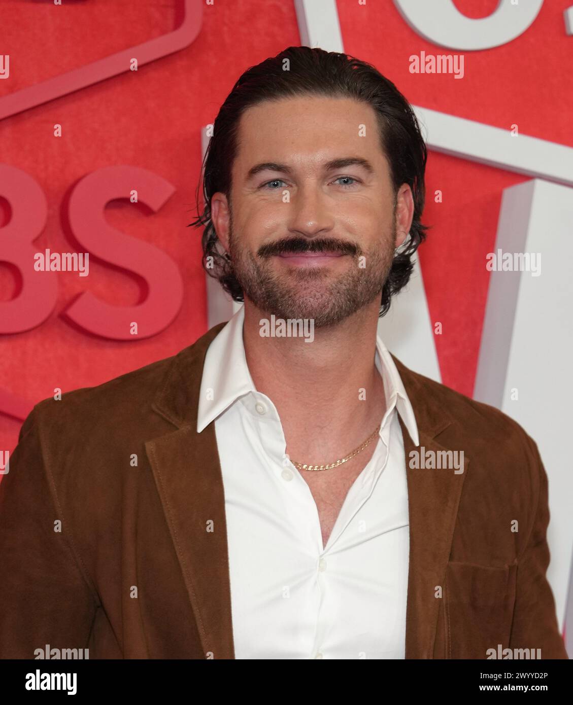 Riley Green attends the 2024 CMT Music Awards at Moody Center on April ...