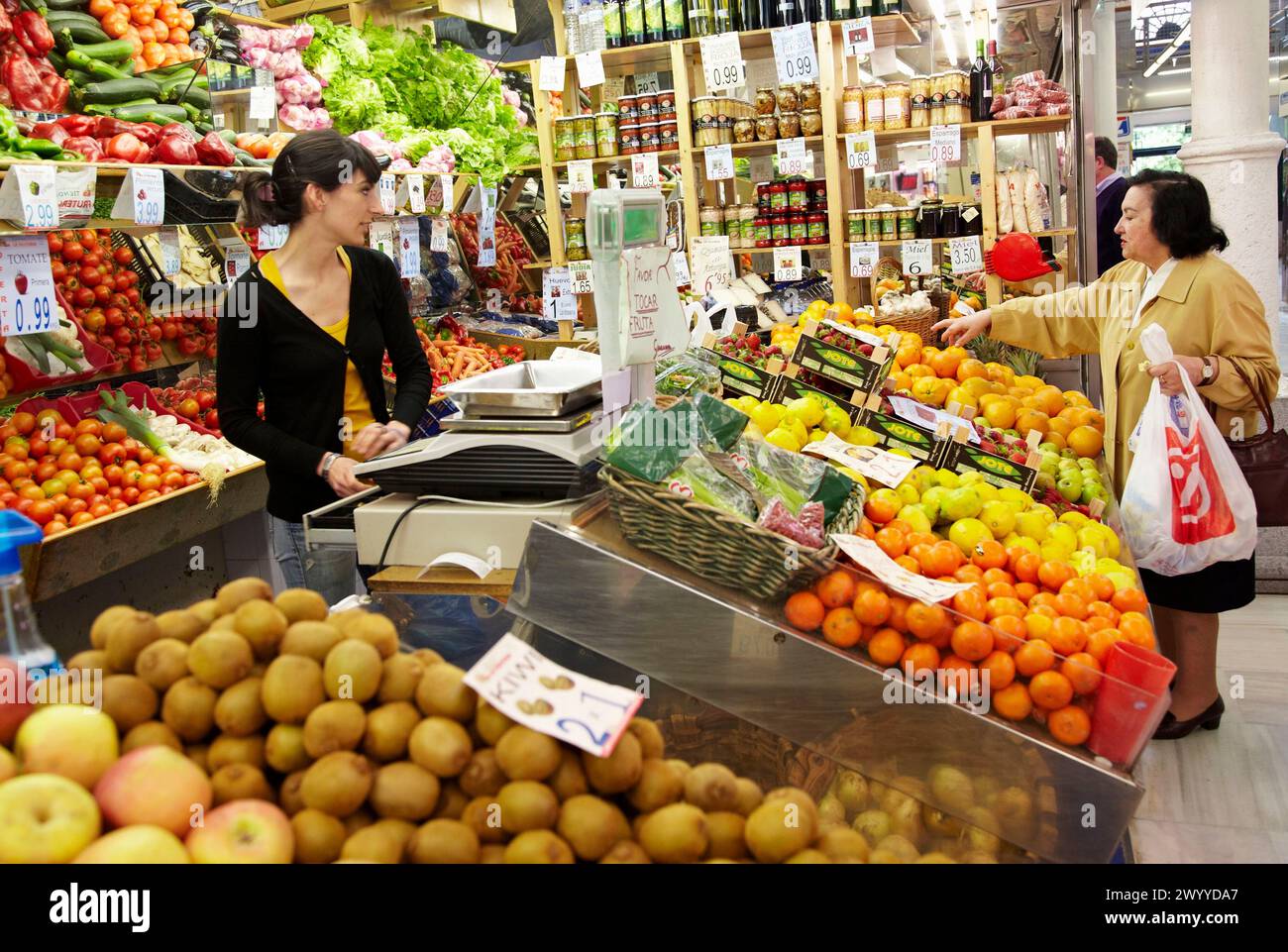 Fruits and vegetables, Mercado del Sur, Gijón, Asturias, Spain Stock ...